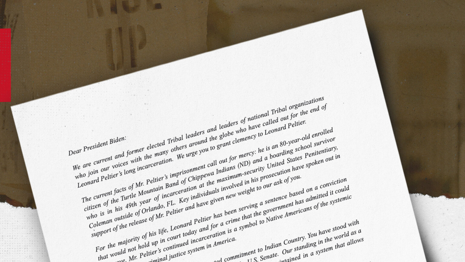 Tribal Leaders Letter in Support of Clemency - NDN COLLECTIVE